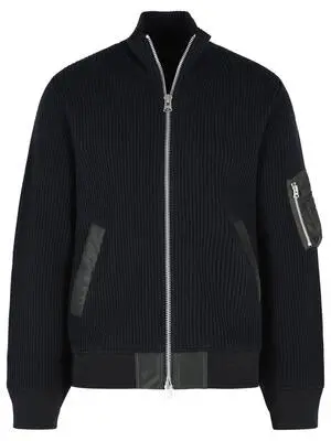 Sacai Navy Wool Sweater - Blue