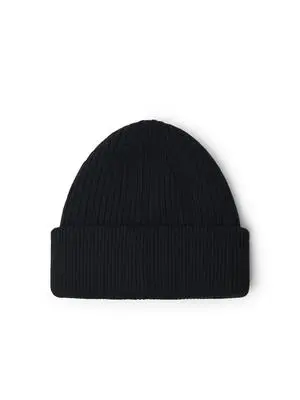 Dolce & Gabbana Dg' Logo Beanie In Virgin Wool