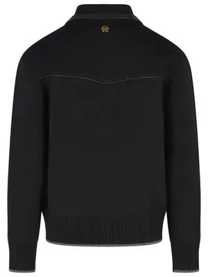 Amiri Wool Zip-up Jacket With Leather Details