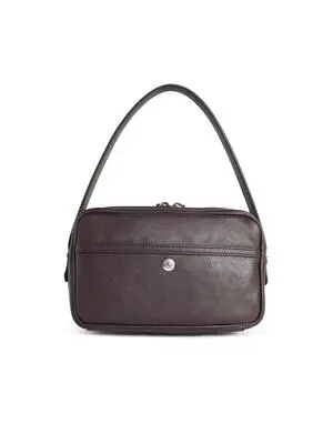 Acne Studios Chocolate Leather Bag With Teardrop Handle - Brown