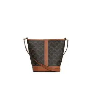Celine Small Triomphe Bucket Bag - Brown