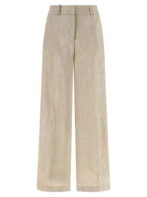 Peserico Lamé Thread Wide Leg Trousers