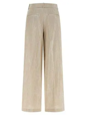 Peserico Lamé Thread Wide Leg Trousers