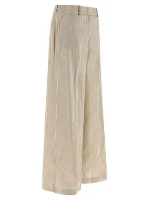 Peserico Lamé Thread Wide Leg Trousers