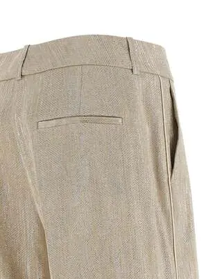 Peserico Lamé Thread Wide Leg Trousers