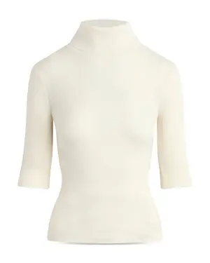 FAVORITE DAUGHTER The Amelia Wool Ribbed Turtleneck Top