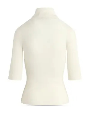 FAVORITE DAUGHTER The Amelia Wool Ribbed Turtleneck Top