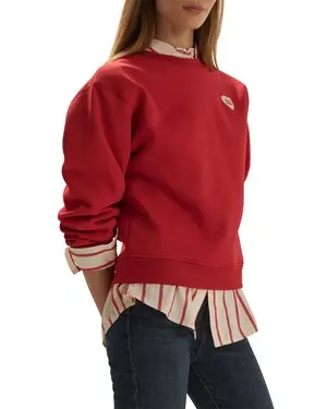 FAVORITE DAUGHTER Embroidered Heart Sweatshirt