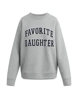 FAVORITE DAUGHTER The Embroidery Collegiate Sweatshirt