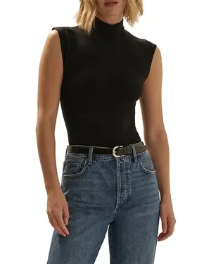 FAVORITE DAUGHTER The Mock Neck Sleeveless Sweater