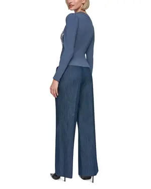 Sonia Rykiel Paris Tweed Front Ribbed Jacket