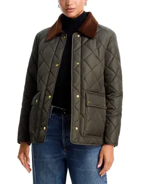 Aqua Quilted Barn Jacket