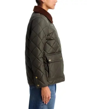 Aqua Quilted Barn Jacket