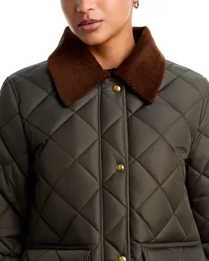 Aqua Quilted Barn Jacket