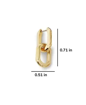 ANA LUISA Eve Link Hoops Plated Statement Earrings