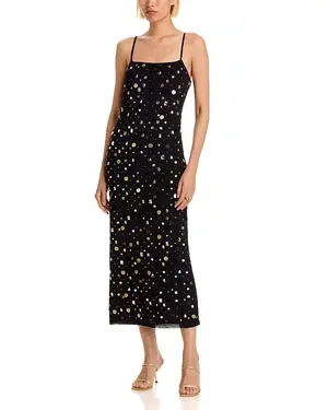 Aqua Embellished Maxi Dress