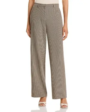 Aqua Printed Wide Leg Pants
