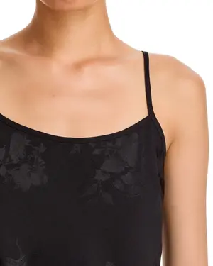 Aqua Floral Jacquard Sleeveless Cami