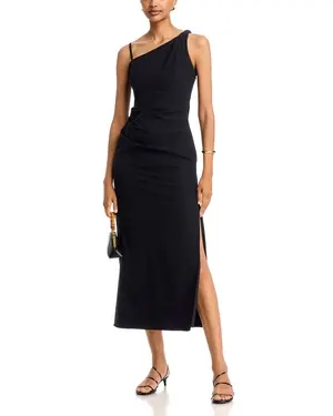 Aqua One Shoulder Maxi Dress