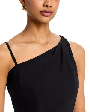 Aqua One Shoulder Maxi Dress