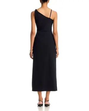 Aqua One Shoulder Maxi Dress