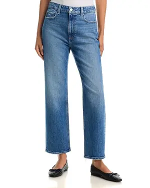Paige Stevie High Rise Straight Leg Ankle Jeans