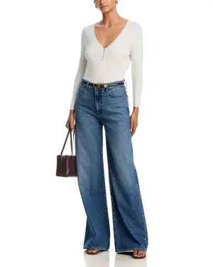 Paige Frances High Rise Wide Leg Jeans