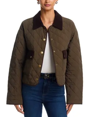 Paige Quilted Corduroy Trim Jacket