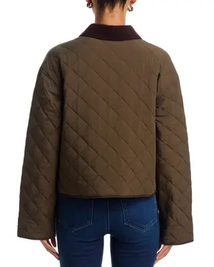 Paige Quilted Corduroy Trim Jacket