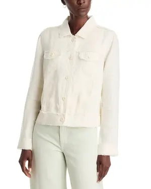 Tommy Bahama Linen Embroidered Raw Edge Jacket