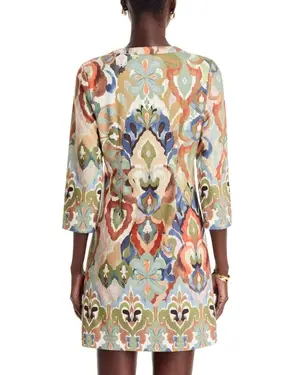Tommy Bahama 3/4 Sleeve Ikat Print Mini Dress