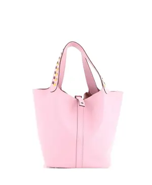 Hermès Mm Picotin Lock Bag Tressage Epsom - Pink