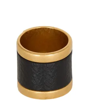 Balmain Anthem Ring In Brass And Resin