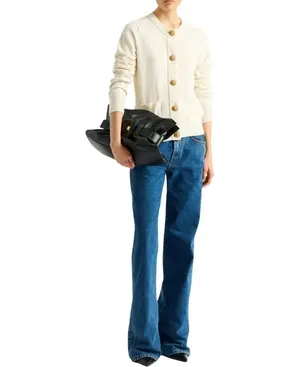 Balmain Cashmere Button Detailed Cardigan - White
