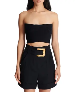 Balmain Tube-knit Bra Top