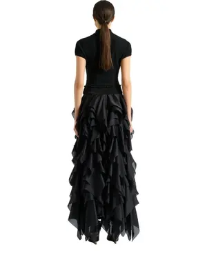 Balmain Ruffled Maxi Skirt