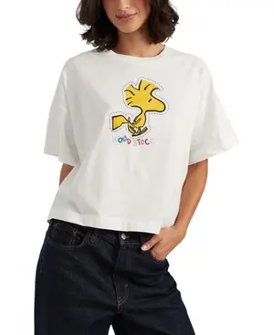 Chinti & Parker Cotton Woodstock Embroidered T-shirt - Cream