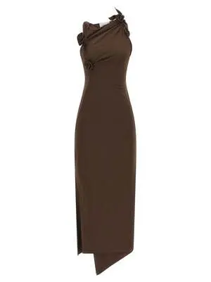 Coperni Sleeveless Asymmetrical Floral Dress