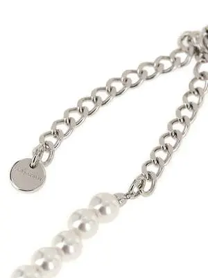 SELF-PORTRAIT Black Bow Pearl' Necklace