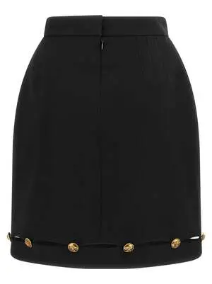 Versace Grain De Poudre Wool Skirt