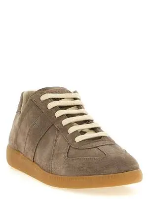 MAISON MARGIELA Replica' Suede Sneakers - Cream