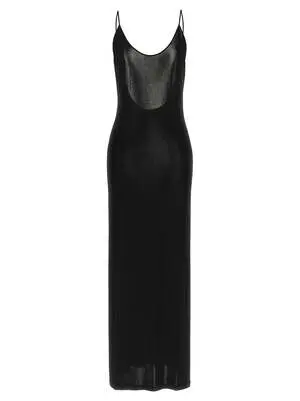 Saint Laurent Cassandre Chain Maxi Dress - Black