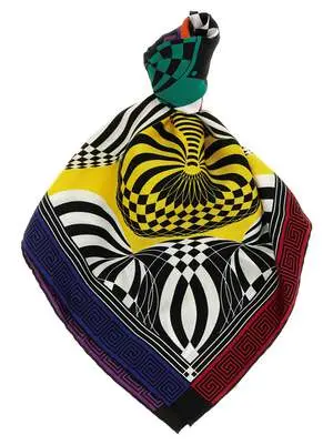 Versace Theatre' Print Silk Scarf - Multicolor