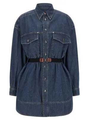 Versace Chambray Denim Dress - Blue