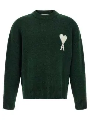 AMI Paris De Coeur' Sweater - Green
