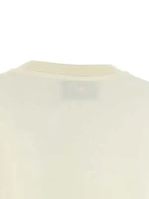 AMI Paris Heavy Cotton T-shirt With Embossed Logo