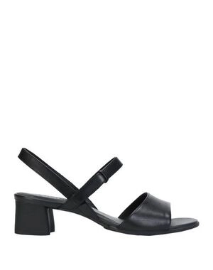 Camper Katie Bovine Leather And Textile Fiber Sandals - Black