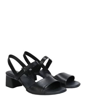 Camper Katie Bovine Leather And Textile Fiber Sandals - Black