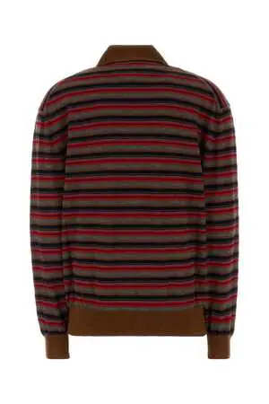 Prada Embroidered Cashmere Polo Shirt - Multicolor