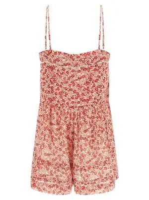Isabel Marant Étoile Vickia' Floral Print Cotton Jumpsuit